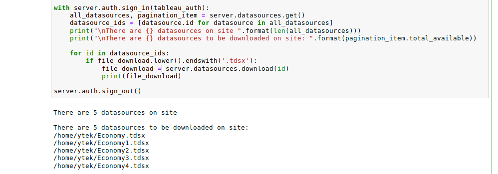 Tableau Server Client Tsc Cndro Llc